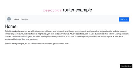 react tour router next page when link pressed forked codesandbox