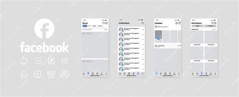 Premium Vector Facebook Interface Template Social Media Facebook