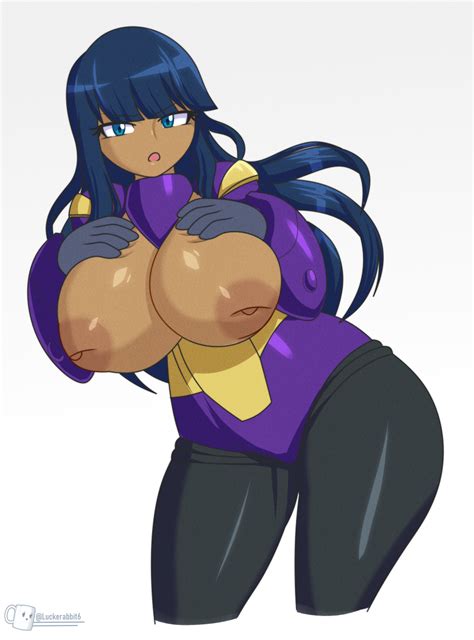 Rule 34 20xx Android Android Girl Big Hips Blue Eyes Dark Blue Hair