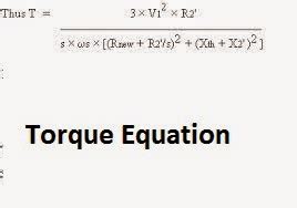Electrical Standards Induction Motors Torque Equation Torque Equation