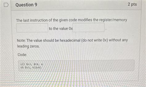 Solved For The Next 5 Questions Use The Following Register
