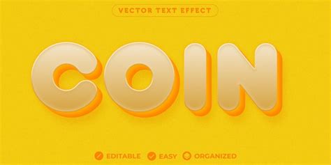 Premium Vector Coin Text Effectfully Editable Font Text Effect