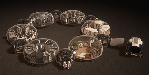 3d printed mars base by hassell and eoc human mars