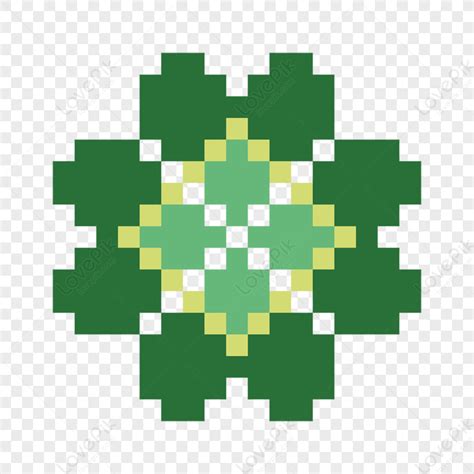 픽셀 스타일 네 잎 클로버 클립 아트요츠바운이 좋은 Png 일러스트 무료 다운로드 Lovepik