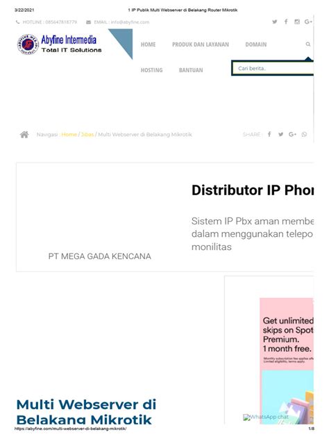 1 ip publik multi webserver di belakang router mikrotik pdf