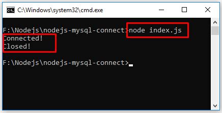 Code ví dụ Node js kết nối MySQL Hướng dẫn Node js MySQL