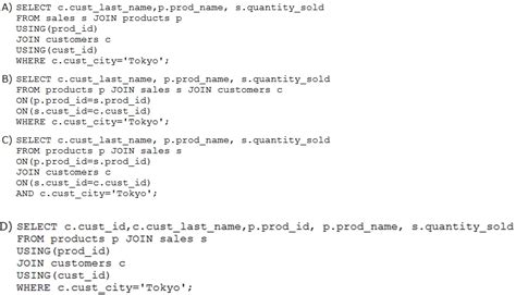 1z0 061 Exam Free Actual Qandas Page 5 Examtopics