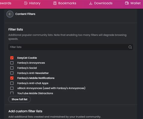 For A Temporary Fix For The Brave Ad Blocker Disable Easylist Cookie