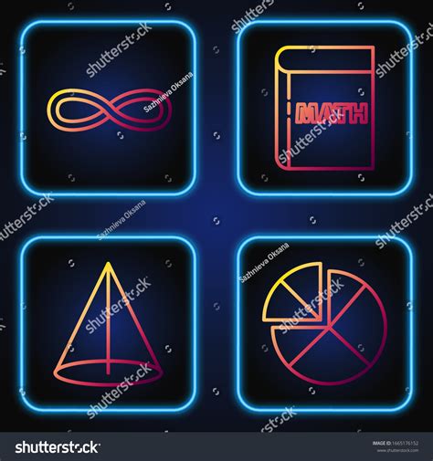 Set Line Abacus Graph Schedule Chart Stock Vector Royalty Free Shutterstock