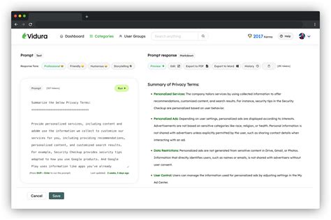 Vidura Prompt Manager For Generative Ai
