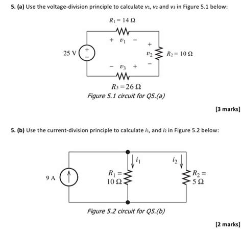 solved 5 a use the voltage division principle to calculate vi