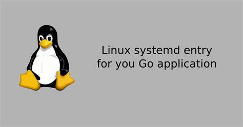 Linux Systemd Entry For Your Go Application John Pili