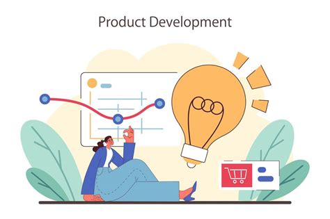 Product Development Concept Woman Analyzes Growth Chart 41173997