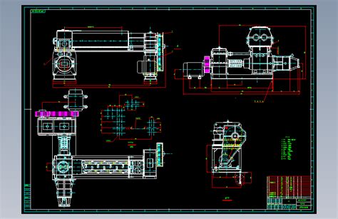 M1148 Jzk50 45d 00双级真空挤出机cad Autocad 模型图纸下载 懒石网