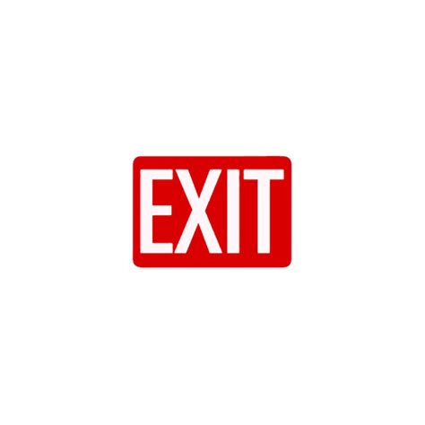 Lavex Red Non Reflective Plastic Exit Safety Sign With White Lettering