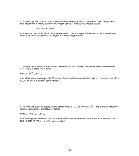 Solved A Student Pipets Ml Of A M Solution Of Chegg Com