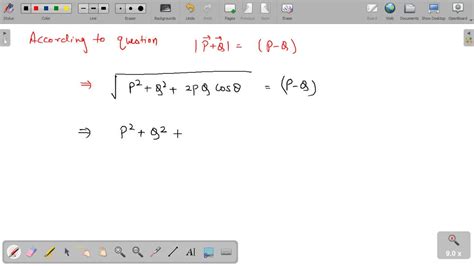 SOLVED If The Magnitude Of The Sum Of The Two Vectors Is Equal To The Difference Of Their
