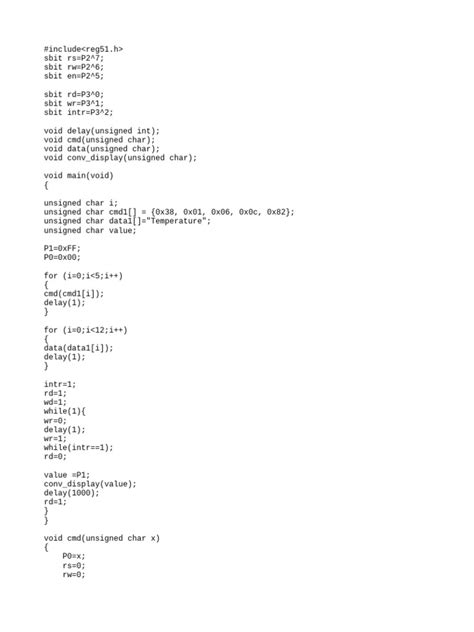 Interfacing Temperature Sensor With 8051 Program Pdf