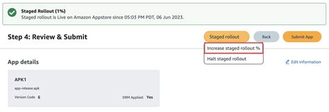 Release Your App Update In A Staged Rollout App Submission