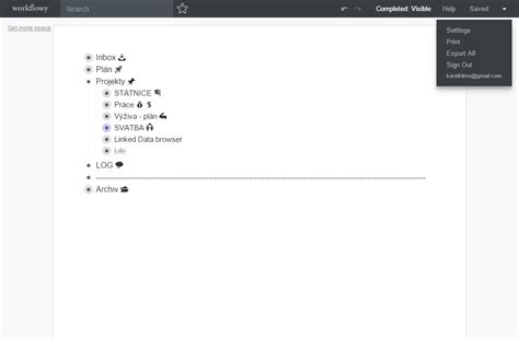 Workflowy Dark Header