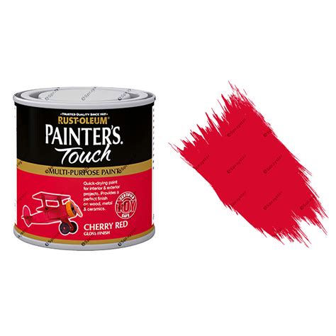 Rust Oleum Painters Touch Multi Surface Paint Cherry Red Gloss 250ml Toy Safe EBay