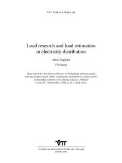 Load Research And Load Estimation In Electricity Load Research And Load Estimation In