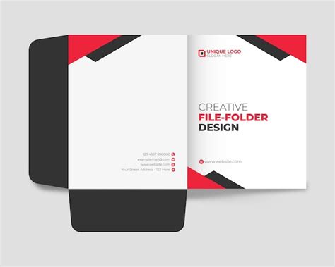 Premium Vector Modern Presentation Folder Design And Cover Design For File Folder