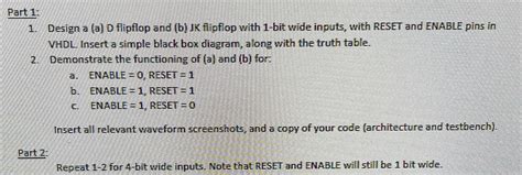 Solved Design A A D Flipflop And B JK Flipflop With Chegg