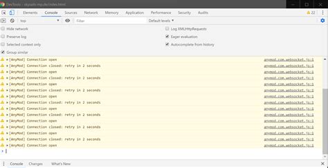 Anymod Warning Messages Websocketjs In The Console Anymod Community