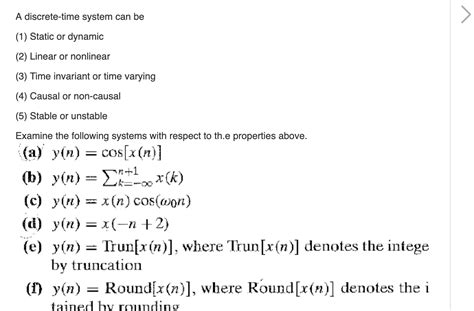 solved a discrete time system can be 1 static or dynamic