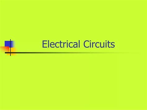 PPT Electrical Circuits PowerPoint Presentation Free Download ID 297959
