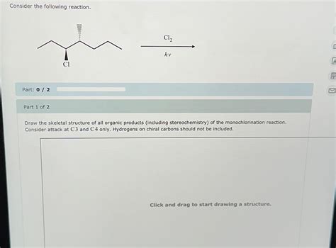 Solved Consider The Following Reaction Part 0 2part 1 ﻿of