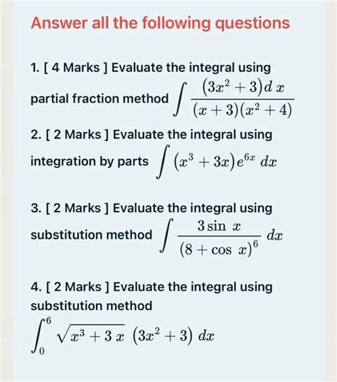 Solved Answer All The Following Questions 1 [ 4 Marks ]