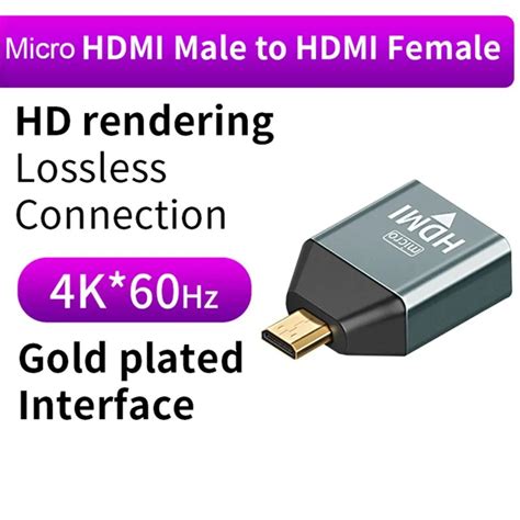 WEHUAN HDMI Compatible HD Transmission Mini Micro Hdmi To Hdmi Male To Female Projector