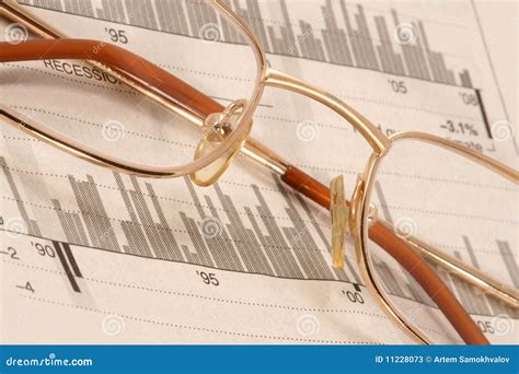 Glasses On Diagrams Stock Image Image Of Finance Financial 11228073