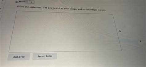solved prove the statement the product of an even integer