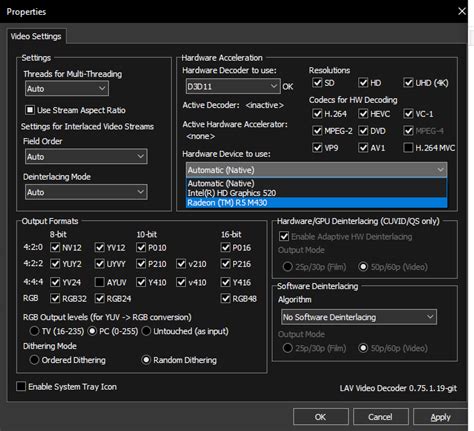 gpu decoding hardware acceleration · issue 1583 · clsid2 mpc hc · github