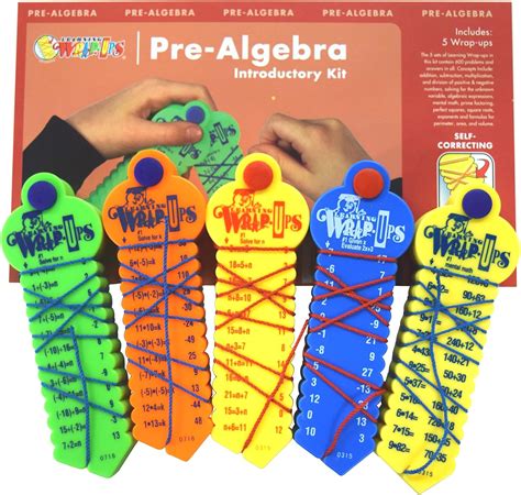 Learning Wrap‑ups Pre Algebra Intro Center Kit 5‑pack Of