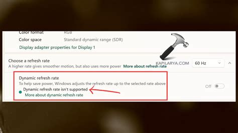 Fix Dynamic Rate Not Working On Windows 11