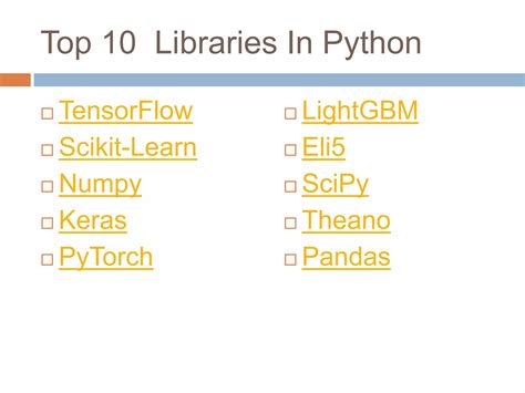 Python Libraries Pptx