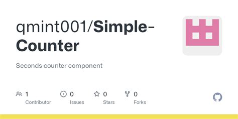 Github Qmint001simple Counter Seconds Counter Component