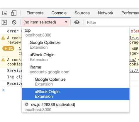 Javascript What Is Service Worker Console And Where Is It In Chrome Browser Stack Overflow