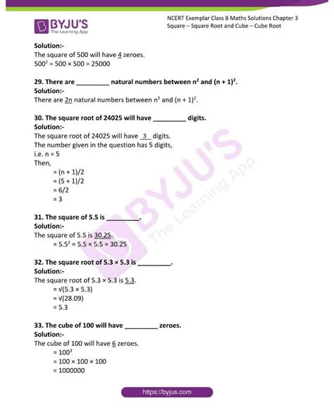 Ncert Exemplar Class 8 Maths Solutions Chapter 3 Squares And Square Roots And Cubes And Cube Roots