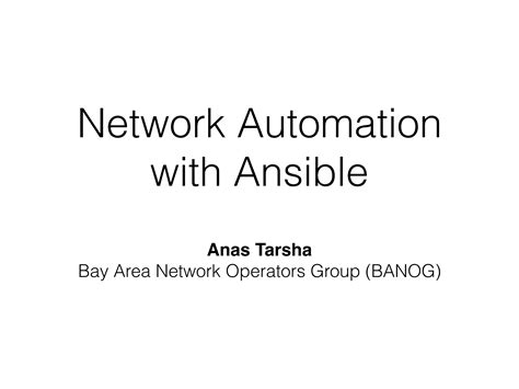 Network Automation With Ansible Pdf Cloud Computing Internet