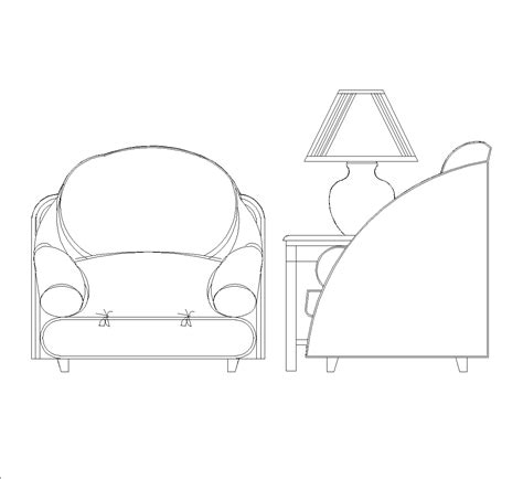 Lawson Armchair Revisited Dwg Cad Block Free Download