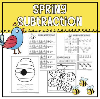 Spring Subtraction By MrsHensleeTX TPT