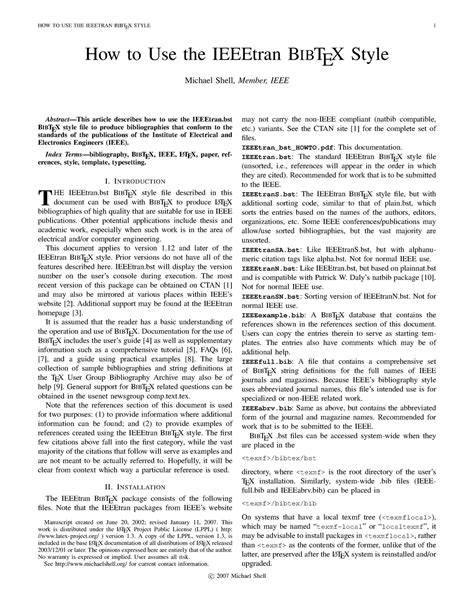ieeetran bst howto this is a useful document how to use the