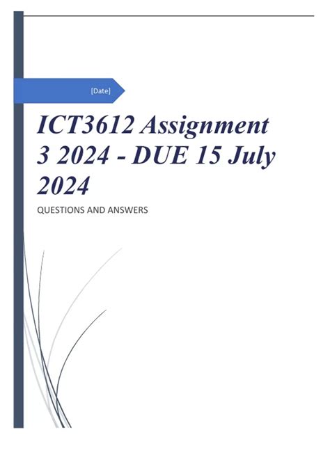 ict3612 assignment 3 2024 due 15 july 2024 ict3612 ict3612
