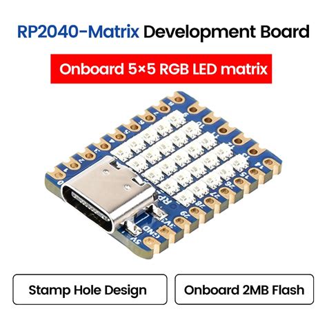 Rp2040 Matrix Development Board 5 5 Rp2040 Rgb Led Matrix Based On