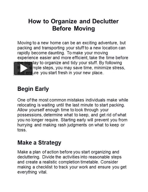 PPT How To Organize And Declutter Before Moving PowerPoint Presentation Free To Download